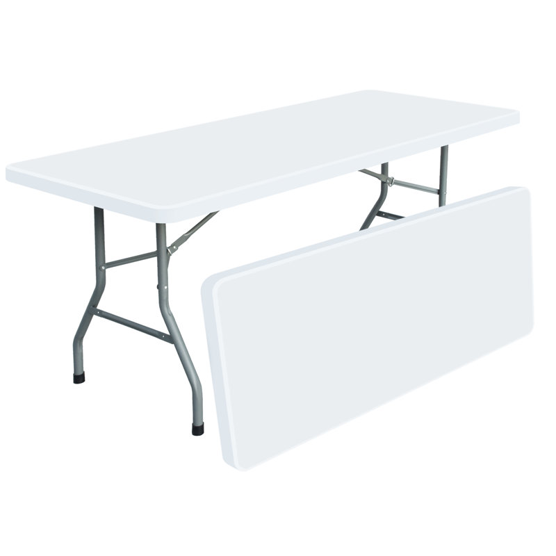 Luxdecor 72 Inch 6ft Commercial Banquet Solid Non-folding Tabletop Rectangle Plastic Folding ...